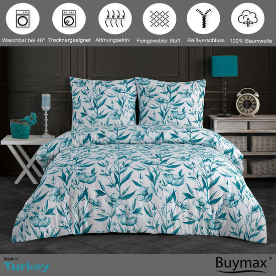 Buymax Renforcé Bettwäsche 100% Baumwolle – Girasol Design & 80x80 cm