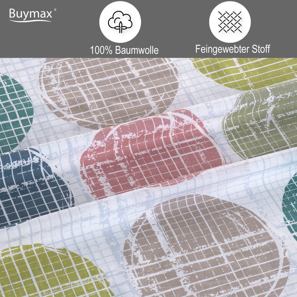 Buymax Renforcé Bettwäsche 100%Baumwolle – sueno Design & 80x80cm